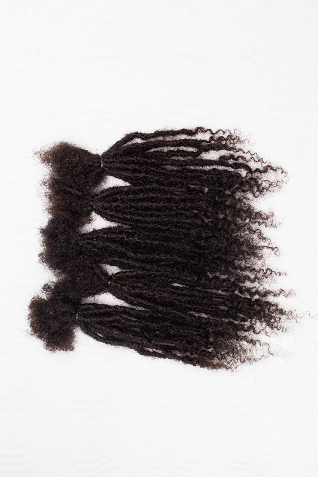 50 Anwi Curly Tips Human Hair Dreadlock Extensions in Sizes 0.4cm-0.5cm ...