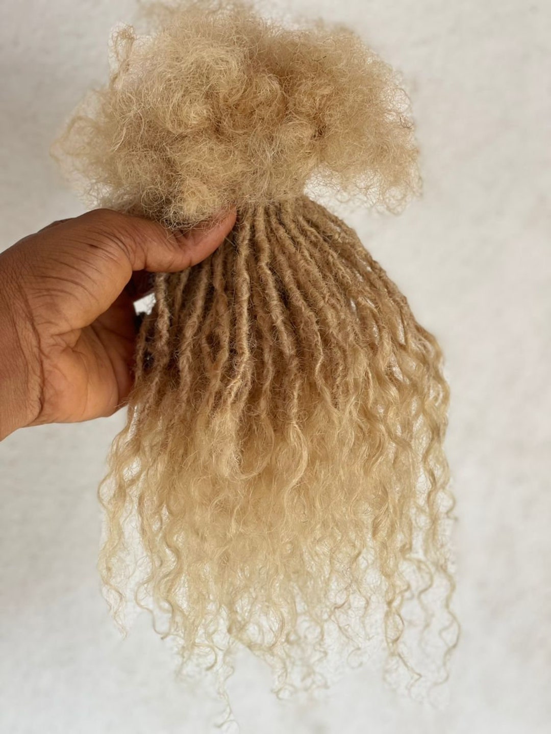 100 Anwi Curly Blonde Human Hair Dreadlock Extensions in Sizes 0.3cm - Etsy