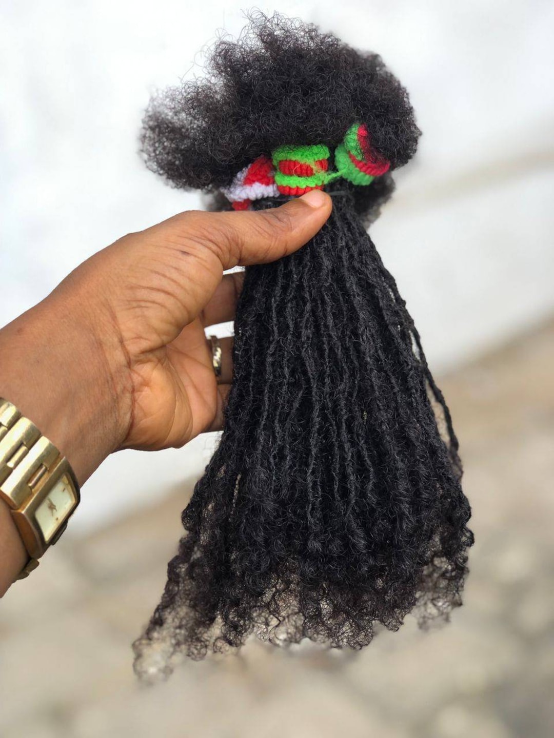 100 Strands of Anwi Textured Human Hair Loc Extensions: 4C Interloc'd ...