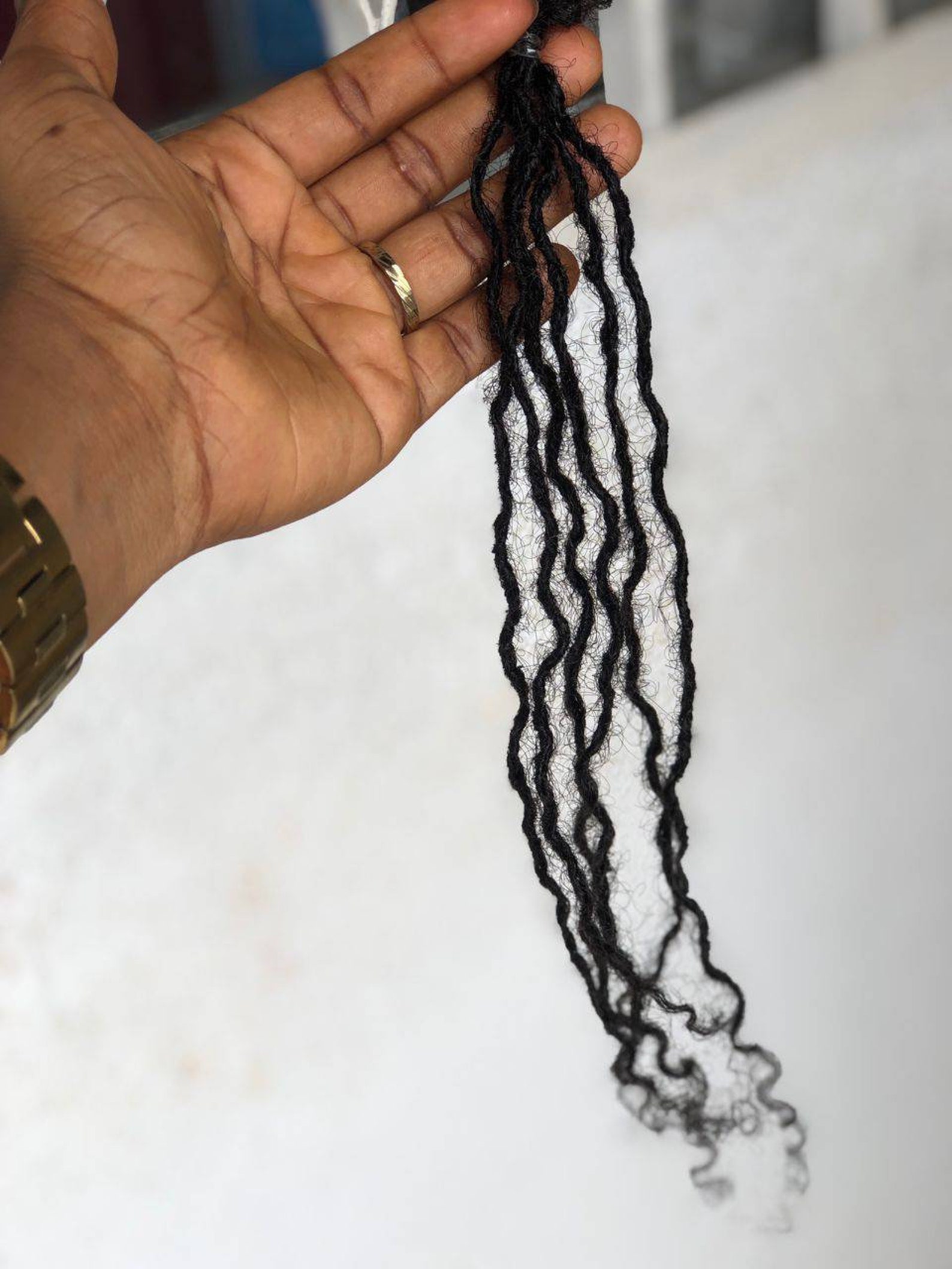 50 Strands of 0.2cm Anwi Textured 4C Human Hair Loc Extensions - Etsy