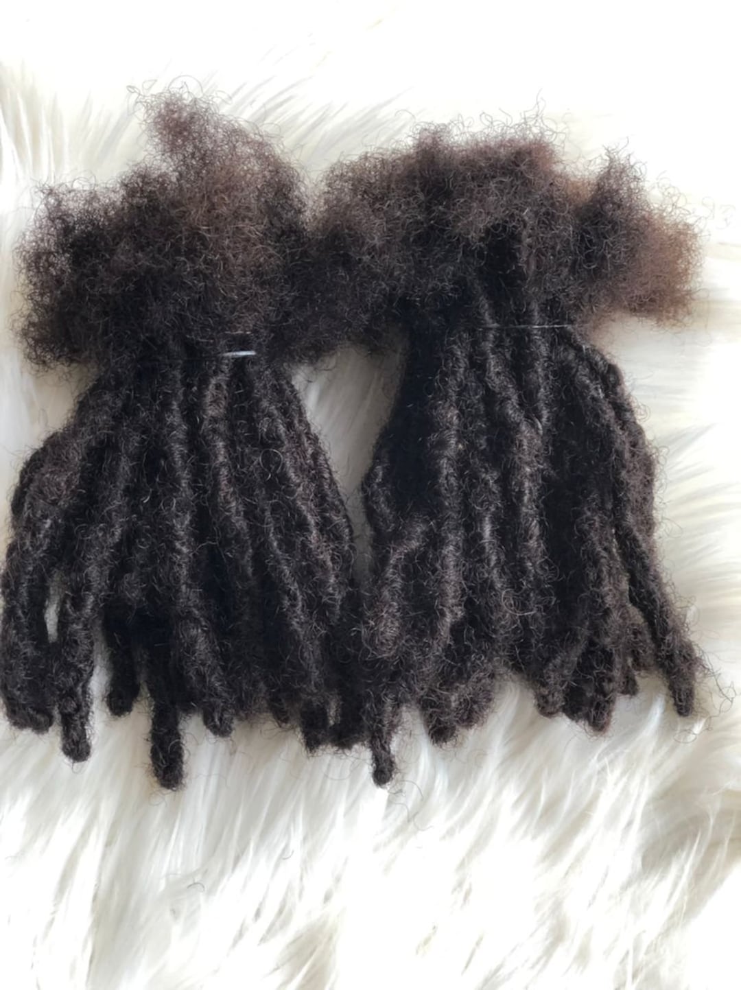 50 Anwi Textured Interlocd Human Hair Dreadlock Extensions in Sizes 0.6 ...