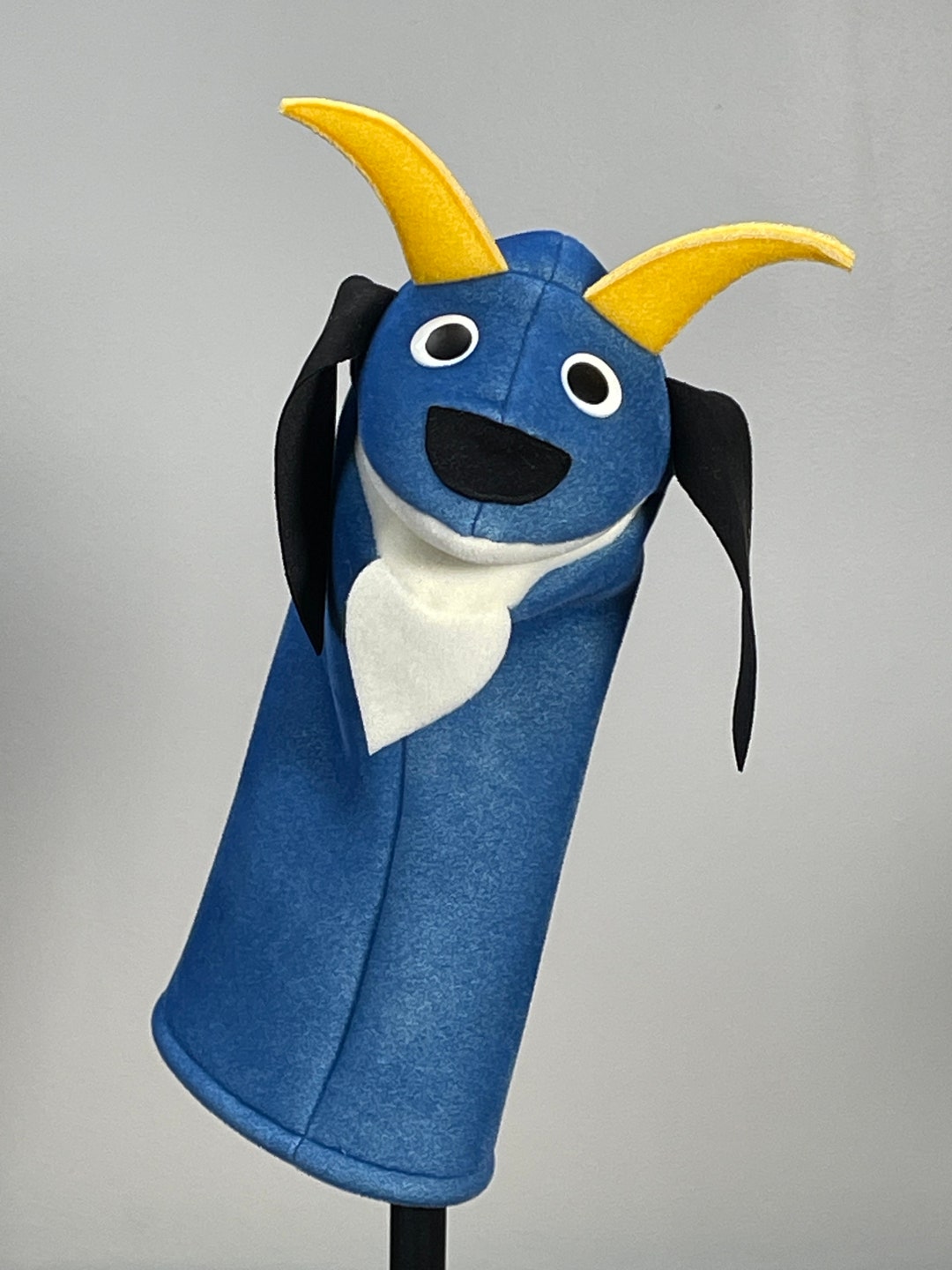 LG Blue Goat Puppet - Etsy