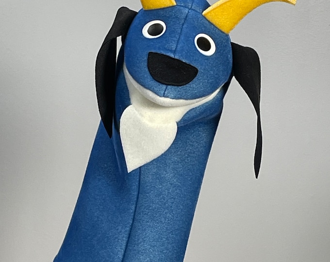 LG Blue Goat Puppet - Etsy
