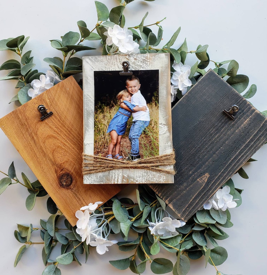 Rustic Clip Frames, Rustic Frames - Etsy