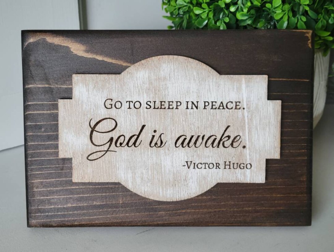 Go to Sleep in Peace Sign God is Awake Sign Comforting Sign - Etsy