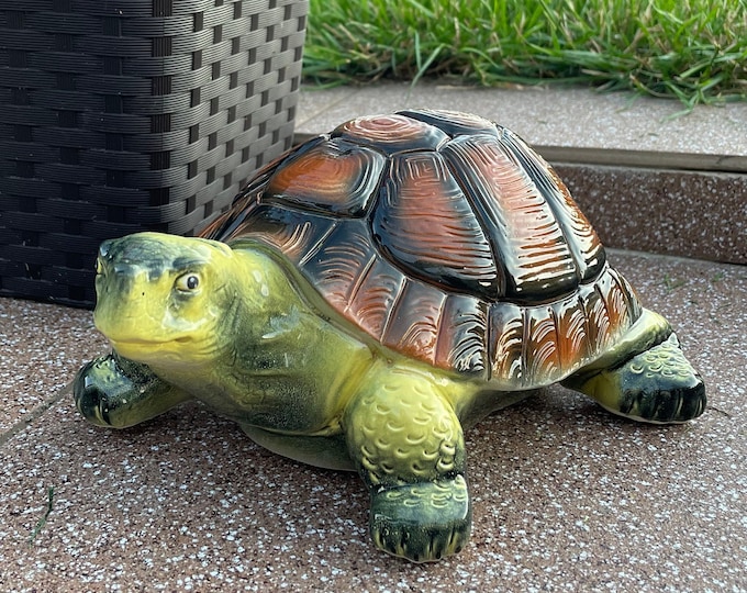 Cute Turtle Ceramic Figure Figurine Statue Decor Home Outdoor - Etsy