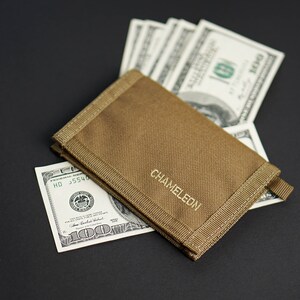 Chameleon VELCRO BIFOLD WALLET Canvas Wallets for Men/women Slim Nylon ...