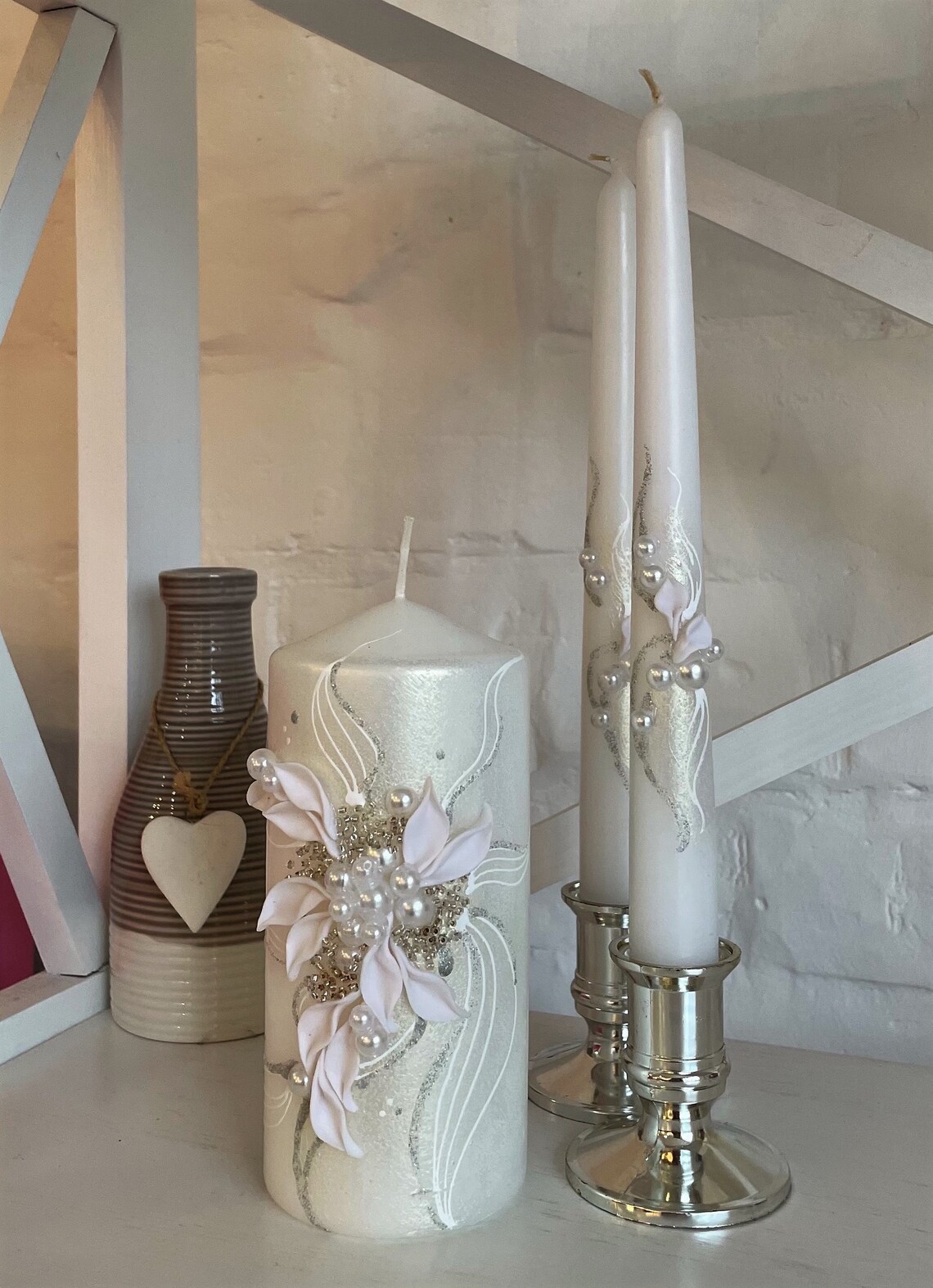 Unity Candle Set for Wedding Wedding Décor & Wedding | Etsy