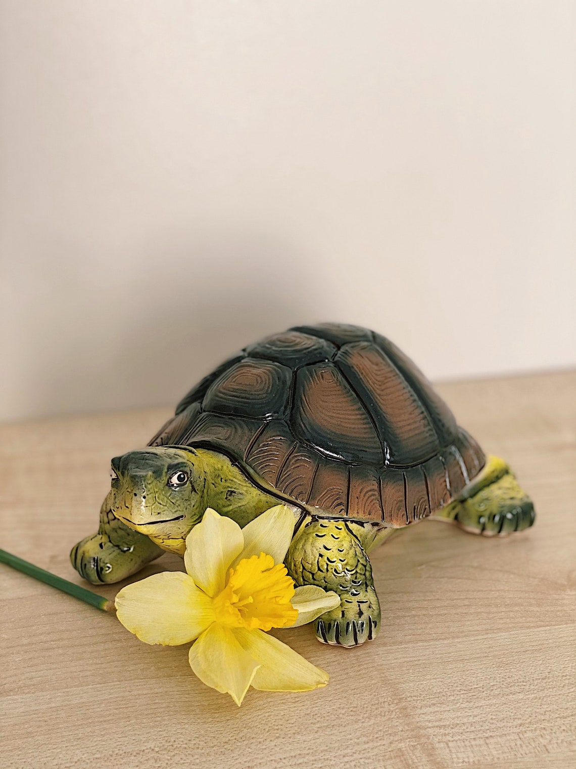 Cute Turtle Ceramic Figure Figurine Statue Decor Home Outdoor | Etsy