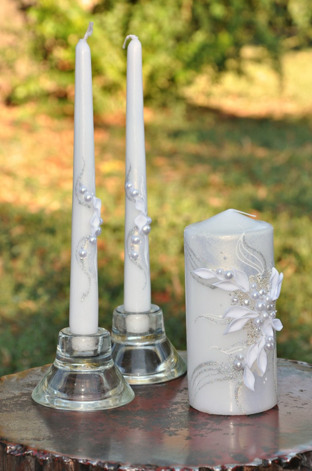 Unity Candle Set for Wedding Wedding Décor & Wedding - Etsy