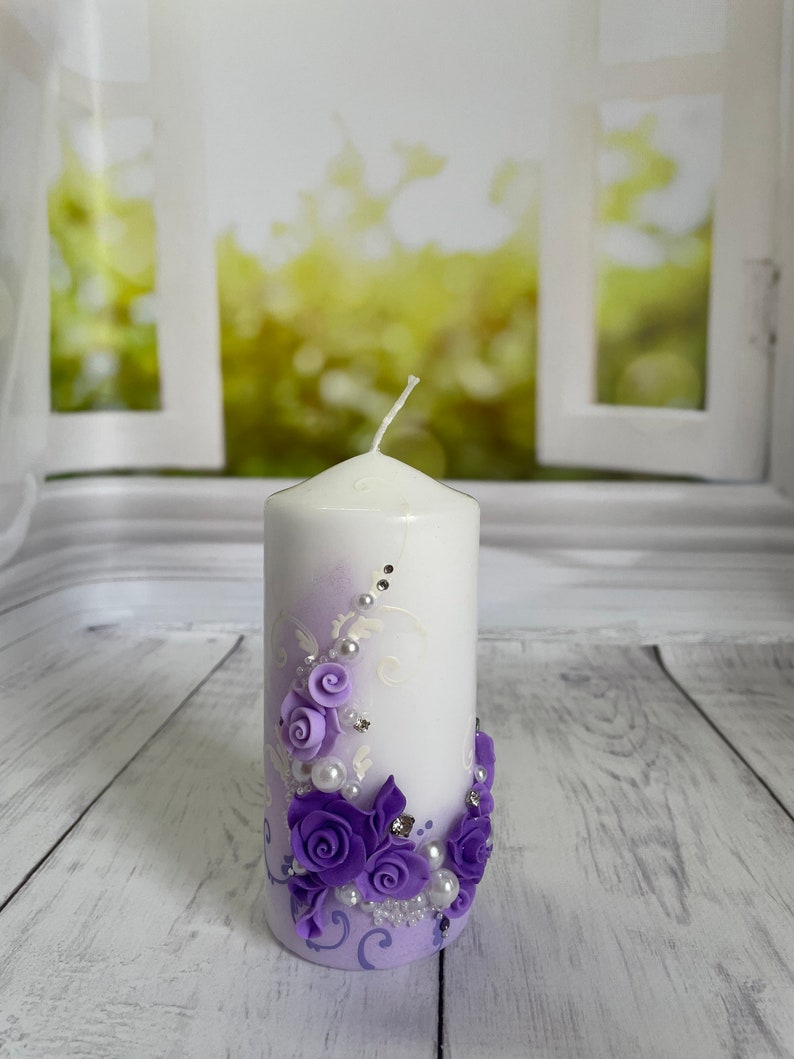 2 Decorative Pillar Candles-3x6 Inch Unscented for Home | Etsy