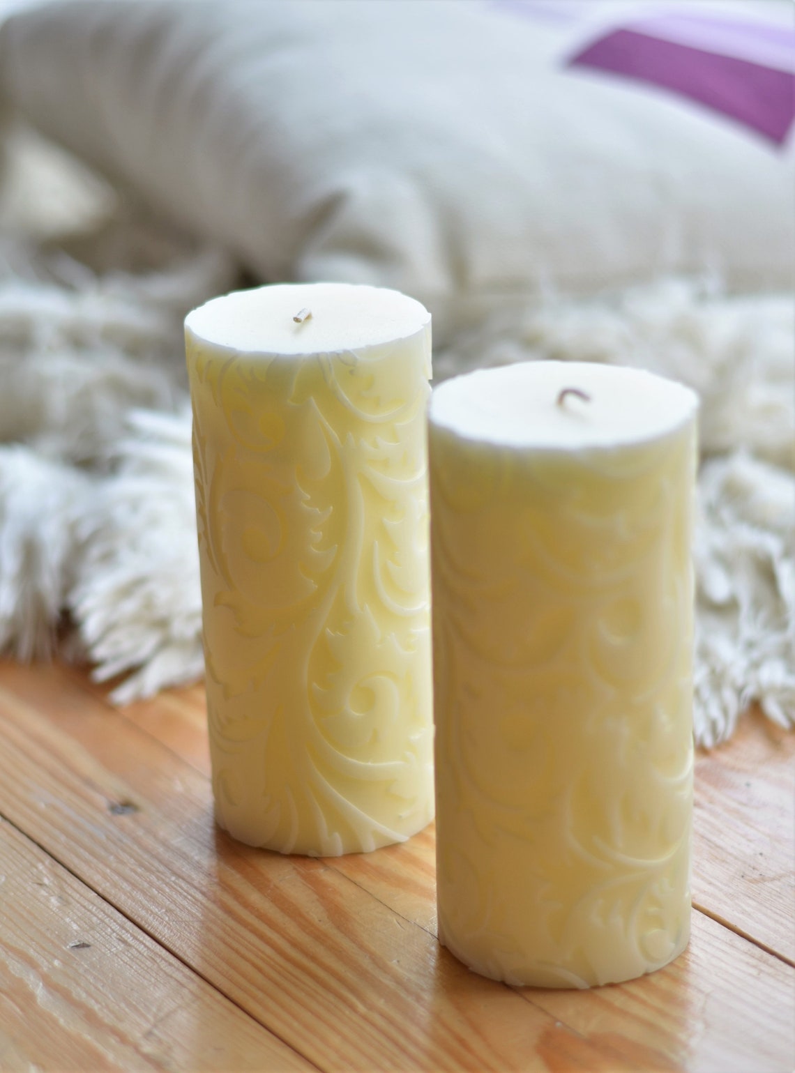 Decorative Pillar Candles-3x6 Inch Unscented for Home | Etsy