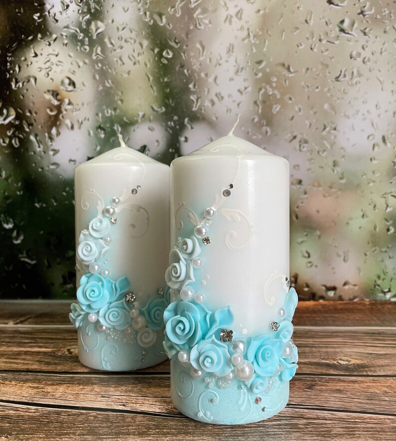 2 Decorative Pillar Candles-3x6 Inch Unscented for Home - Etsy
