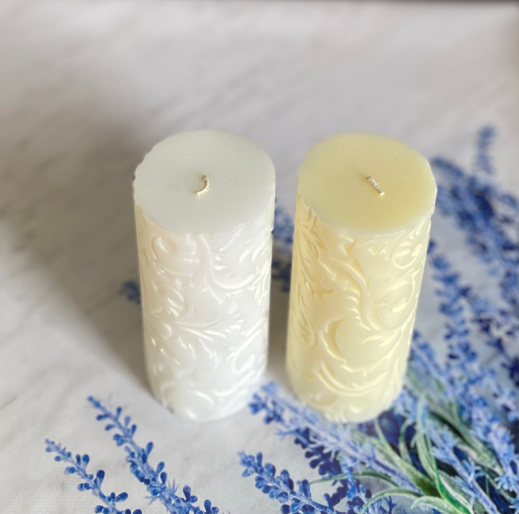 Decorative Pillar Candles-3x6 Inch Unscented for Home | Etsy