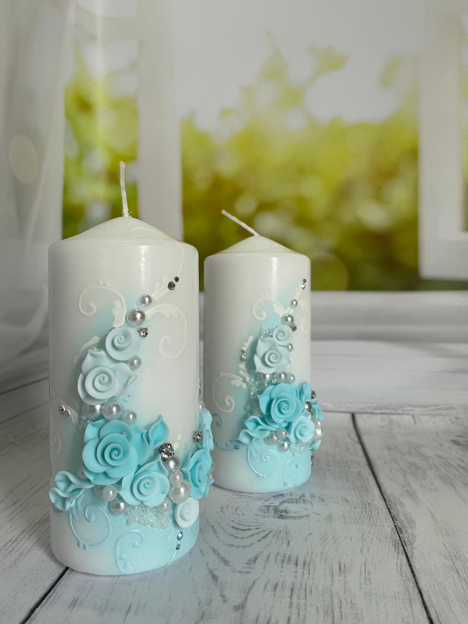 2 Decorative Pillar Candles-3x6 Inch Unscented for Home - Etsy