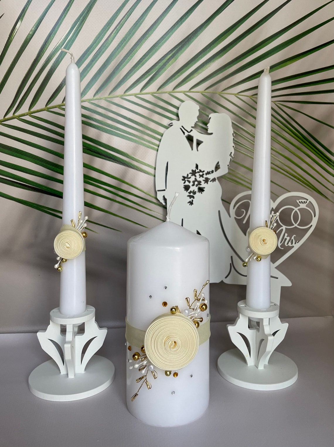 Unity candle set for wedding Wedding décor & Wedding | Etsy