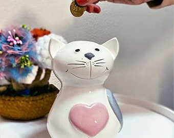 Ceramic Cat Bank | Etsy
