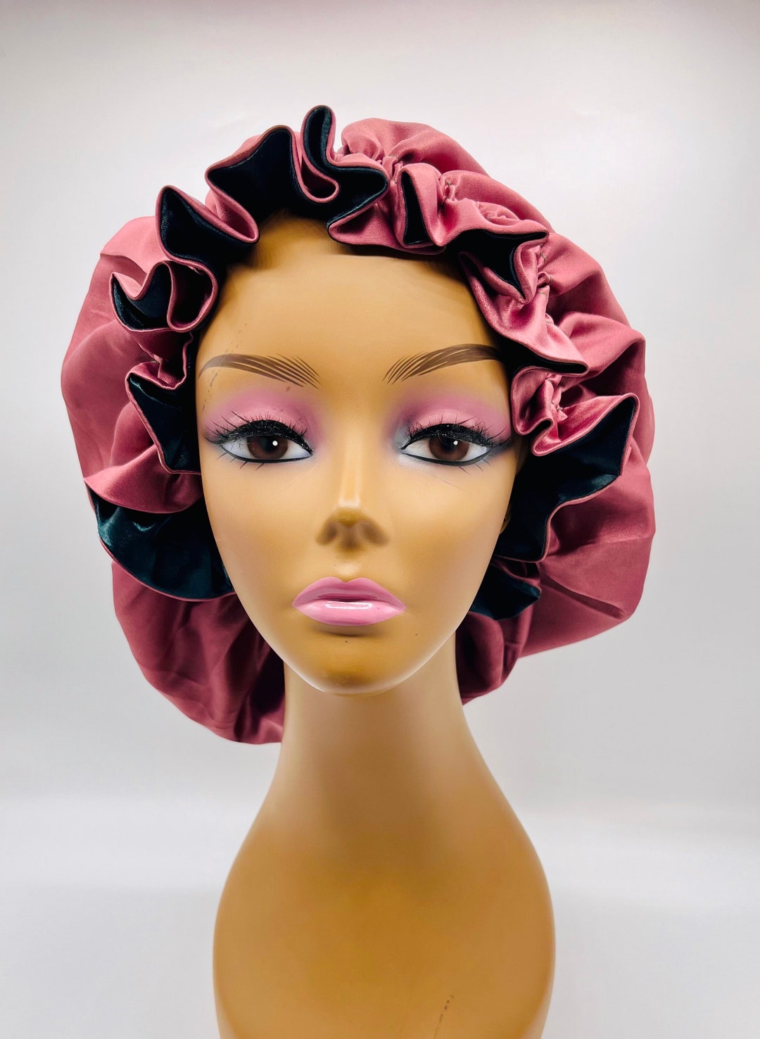 Jumbo Silk Bonnet Cap, Double-sided Colored Bonnet, Authentic Silk ...