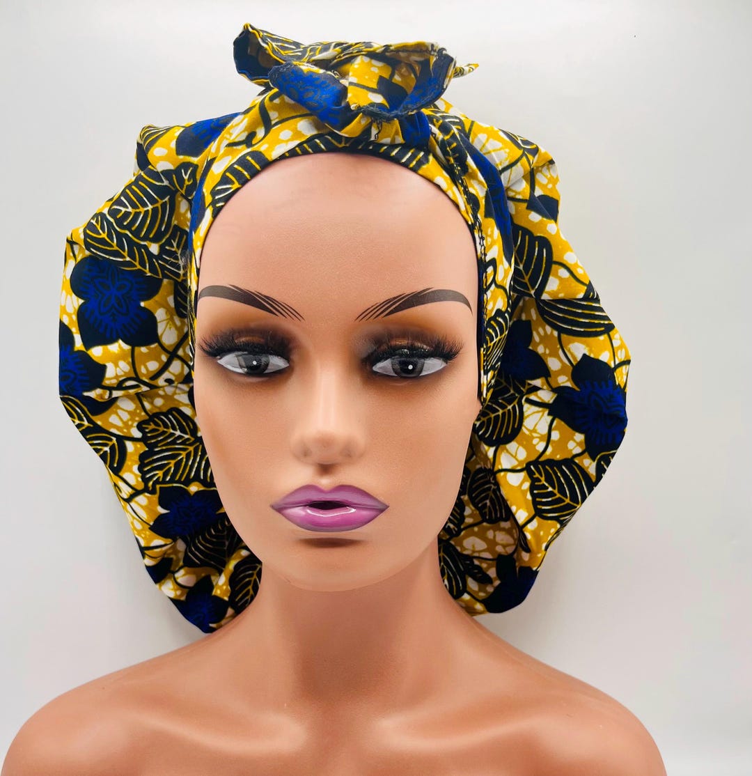 Ankara Tie Cap | Satin-lined African Print Headwrap - Etsy