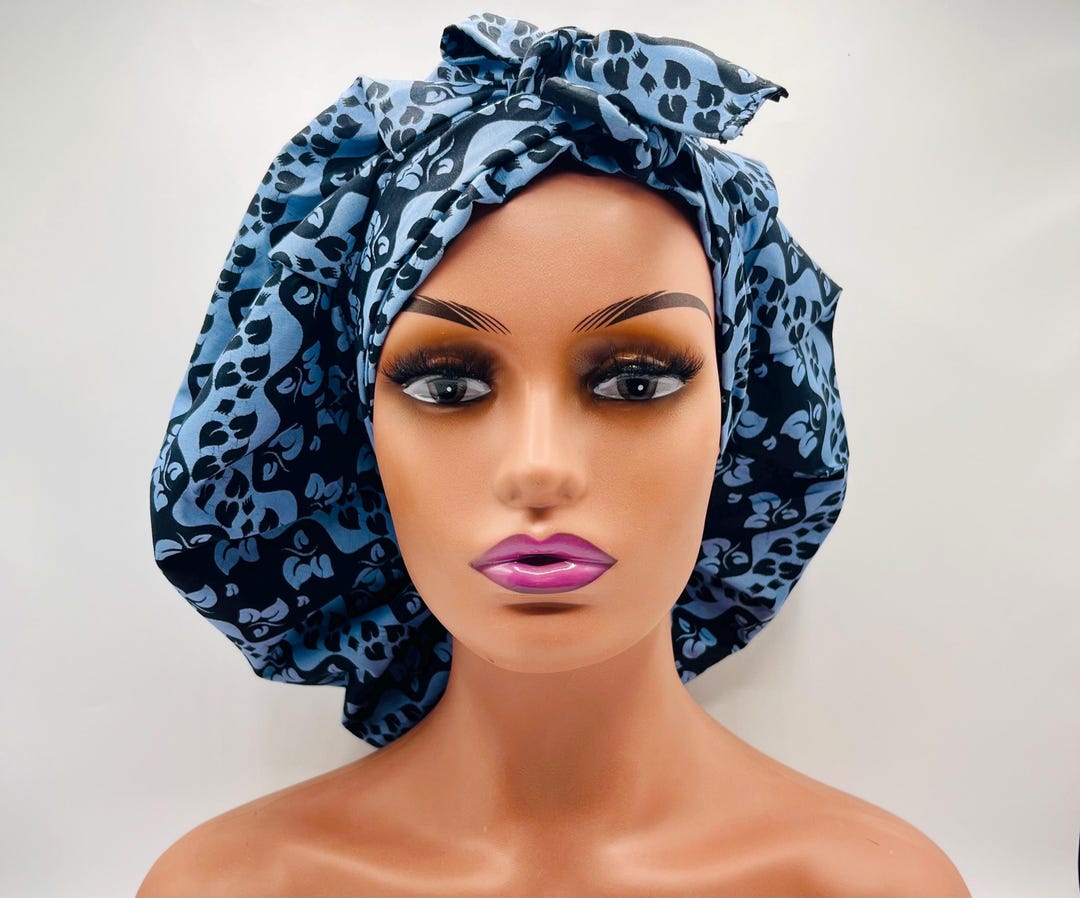 Satin-lined Ankara Cap | Adjustable Tie, African Print Headwrap - Etsy