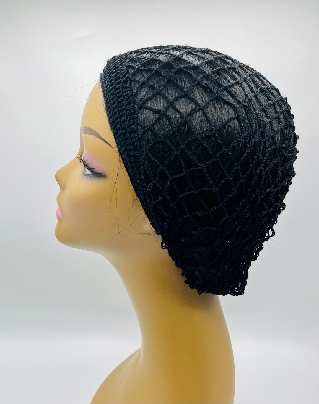 Black Hair Net Hair Mesh Crochet Hair Covering Crochet - Etsy