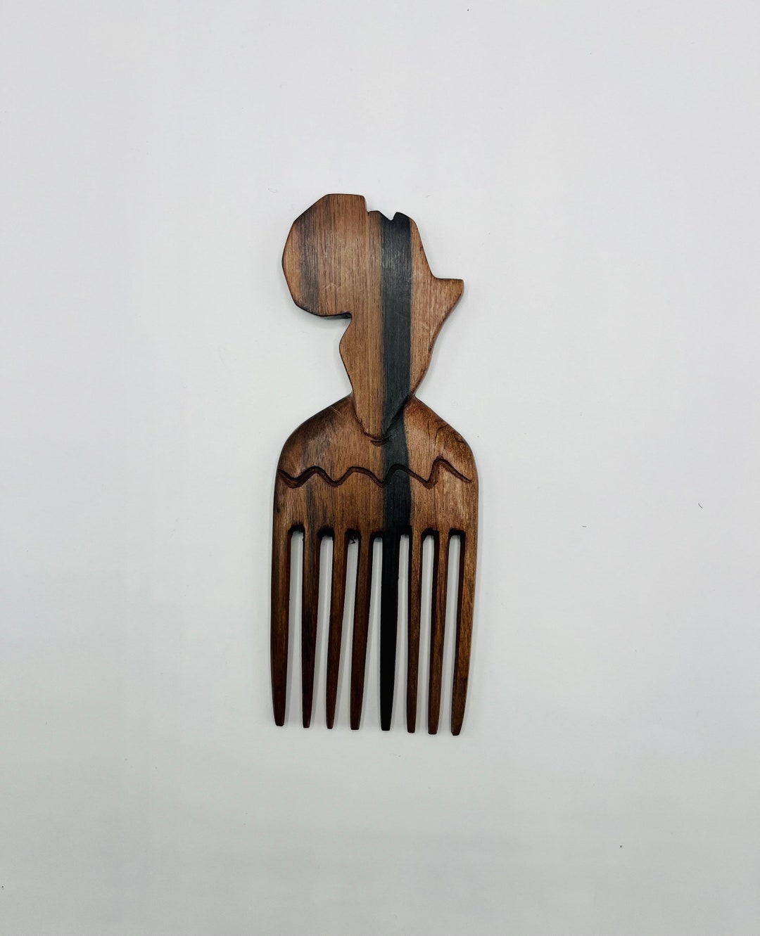 Map of Africa Carved Wood Comb Beard Comb Afro Pick Wood - Etsy