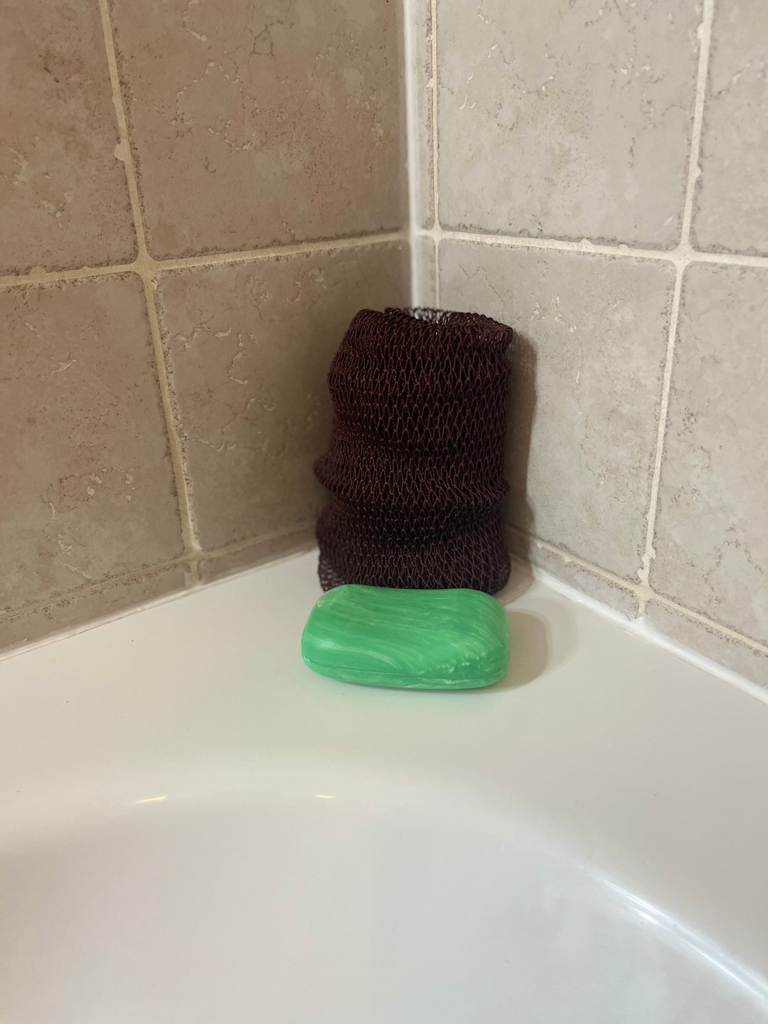 Brown Original Long Sapo Sponge 48” |african Net Sponge |mesh Sponge ...