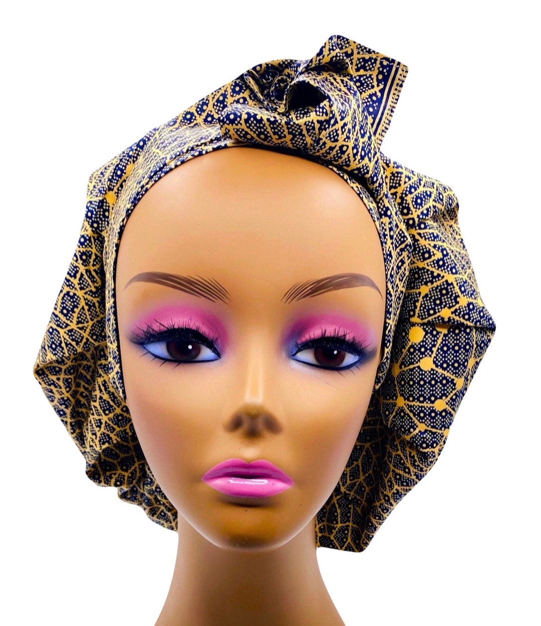 Gorro de corbata ajustable forrado de satén Ankara hecho a mano ...
