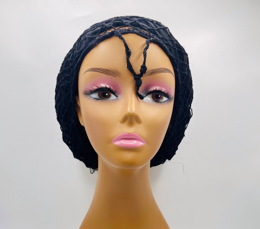 Drawstring Hairnet, Drawstring Bonnet, Elastic Free Hair Snood, Black ...