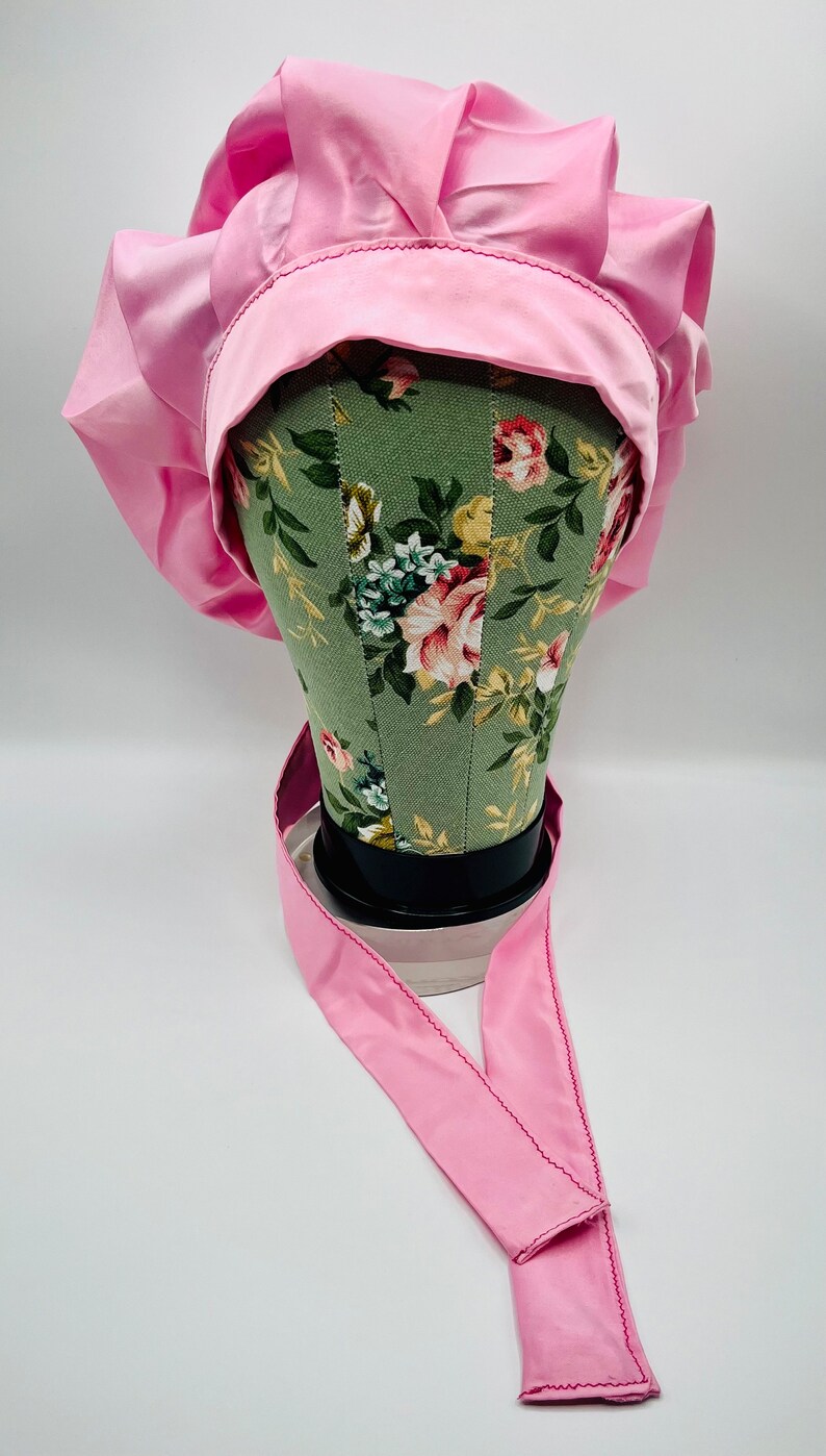 Pink Satin Kids Bonnet: Adjustable Tie Sleep Cap - Etsy