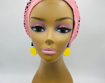 Hot Pink Elastic Free Pink Hair Net, Hair Snood, Retro Hair Net, Net ...