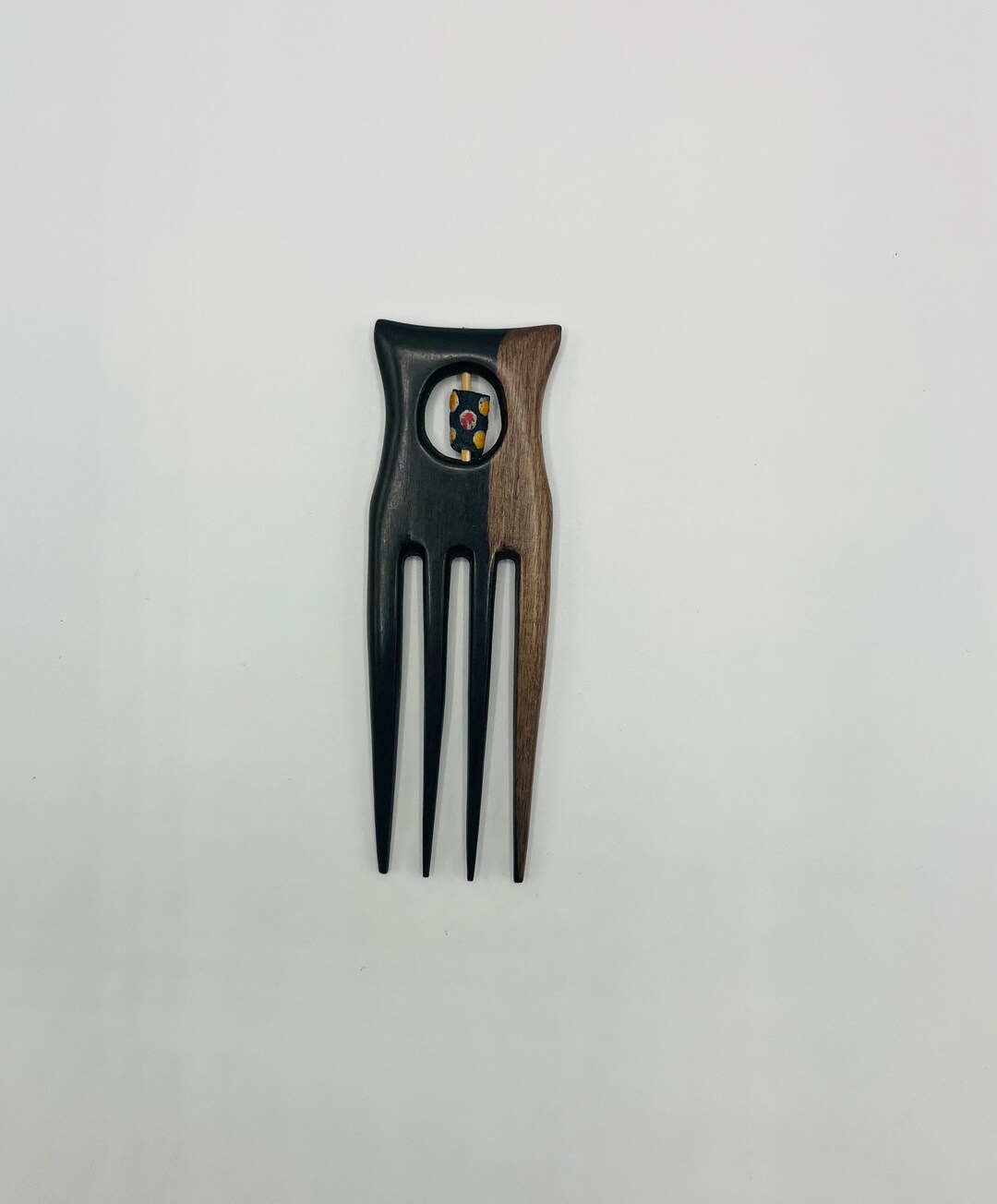 African Wood 4-tail Detangling Comb: Braid Parting Tool - Etsy