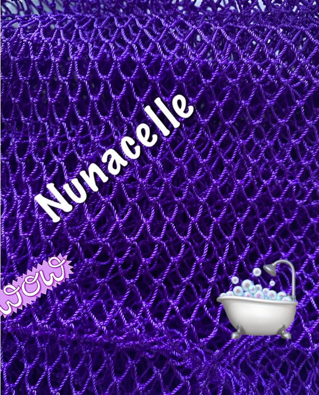 Bath Sponge African, Shower Loofah Net Purple, 48 Long African ...