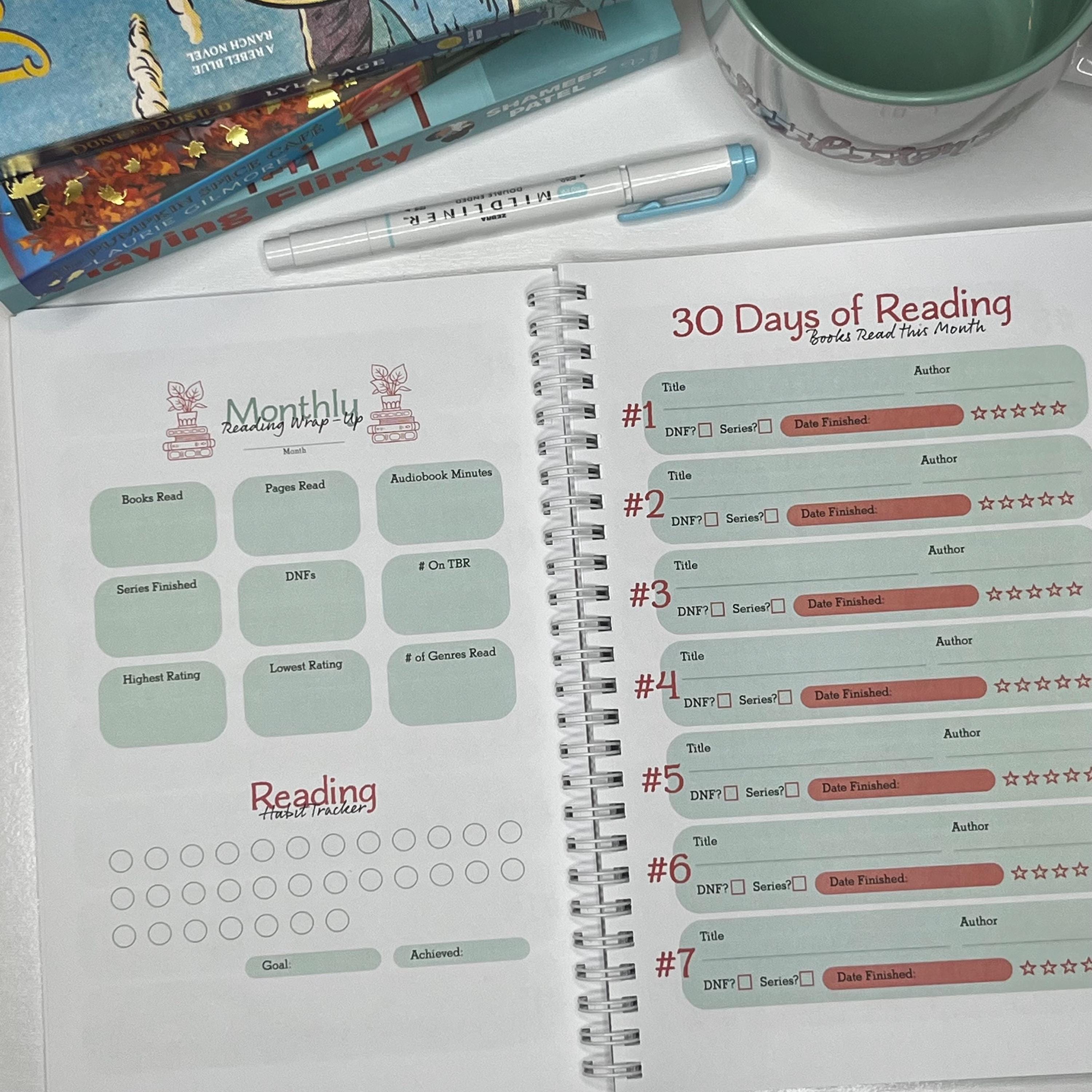 Handmade Reading Journal: Book Tracker, TBR, Dnfs - Gift for Book ...