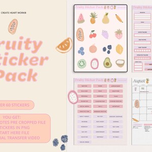 Fruity Sticker Pack for Digital Planning | Fruit Stickers | Goodnotes5 ...