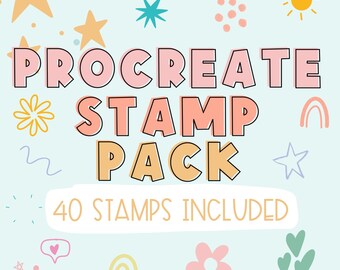 Procreate Stamp Pack Stamp Brushes for Procreate Doodle Stamps for ...