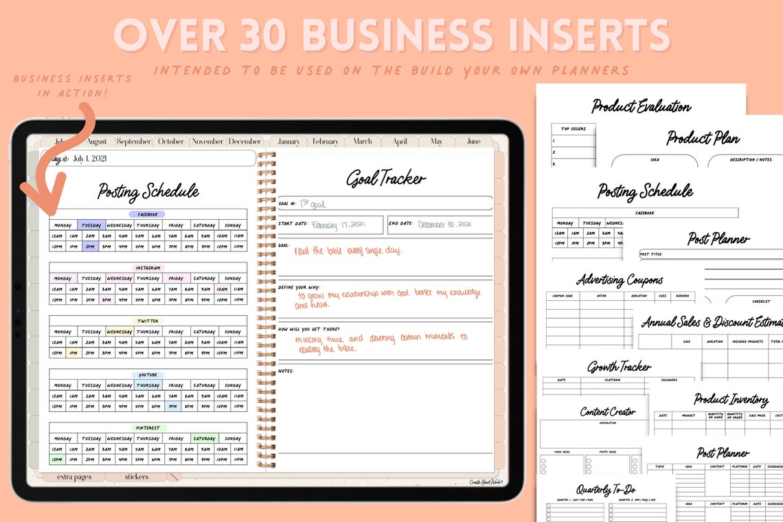 Business Inserts for Digital Planning Goodnotes 5 Business - Etsy