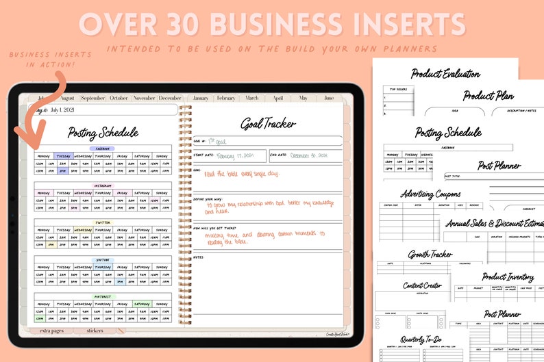 Business Inserts for Digital Planning Goodnotes 5 Business - Etsy