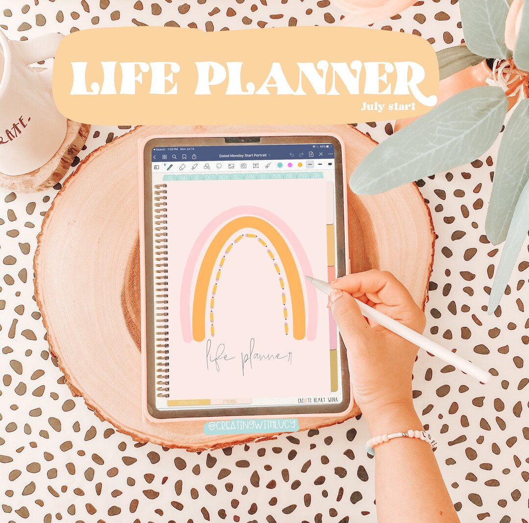 Goodnotes 5 Digital Life Planner | Undated Portrait, July + January ...