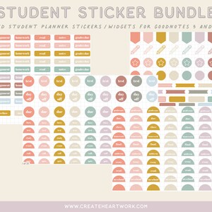 Student Sticker Bundle for Digital Planning | Digital Student Planner ...