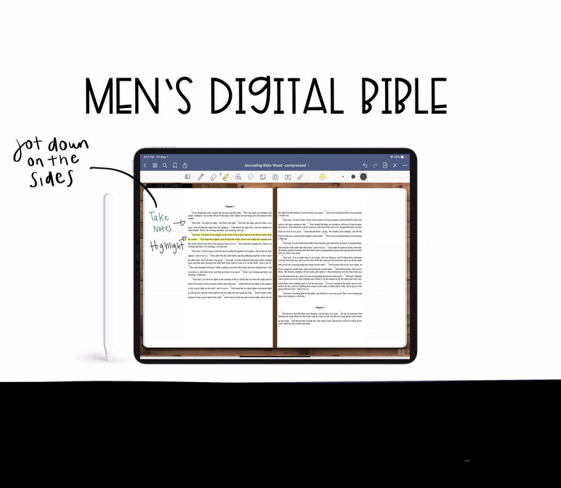 Men's Digital Journaling Bible Goodnotes 5 for Men - Etsy
