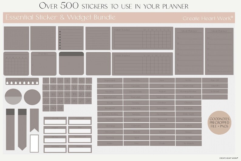 Essential Sticker Pack | Everyday Stickers for Digital Planning ...