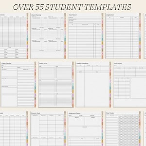 Undated Student Digital Planner Academic Planner Build - Etsy