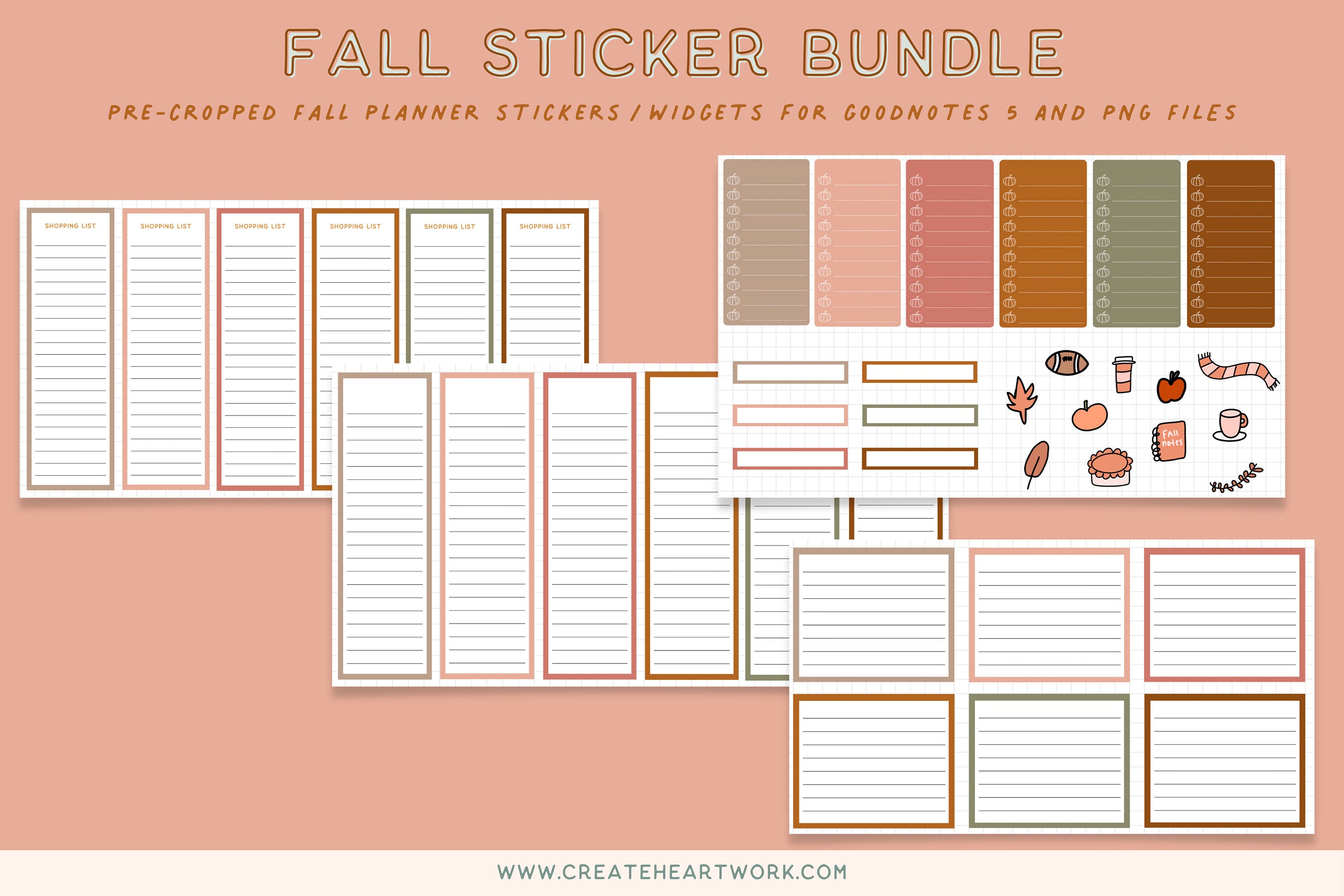 Fall Sticker Bundle for Digital Planning Digital Planner Fall | Etsy