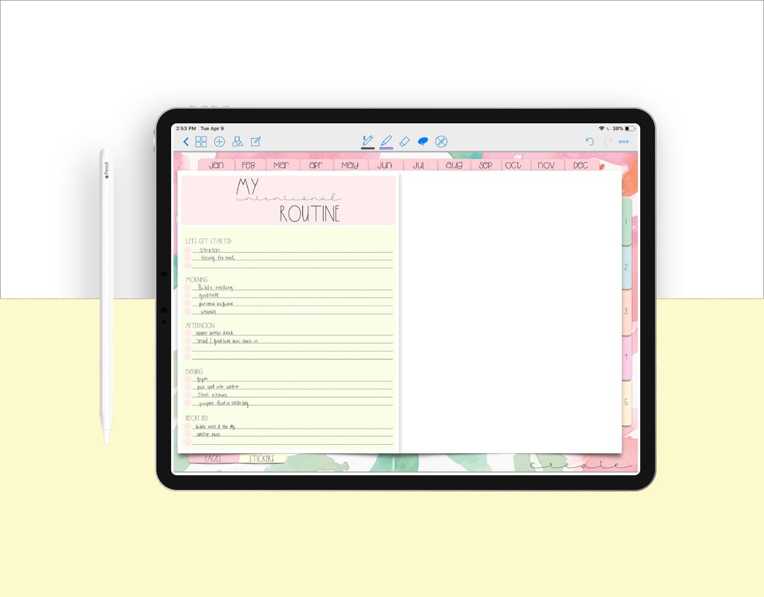 Daily Routing Template Insert for Digital Planning | Digital Planner ...