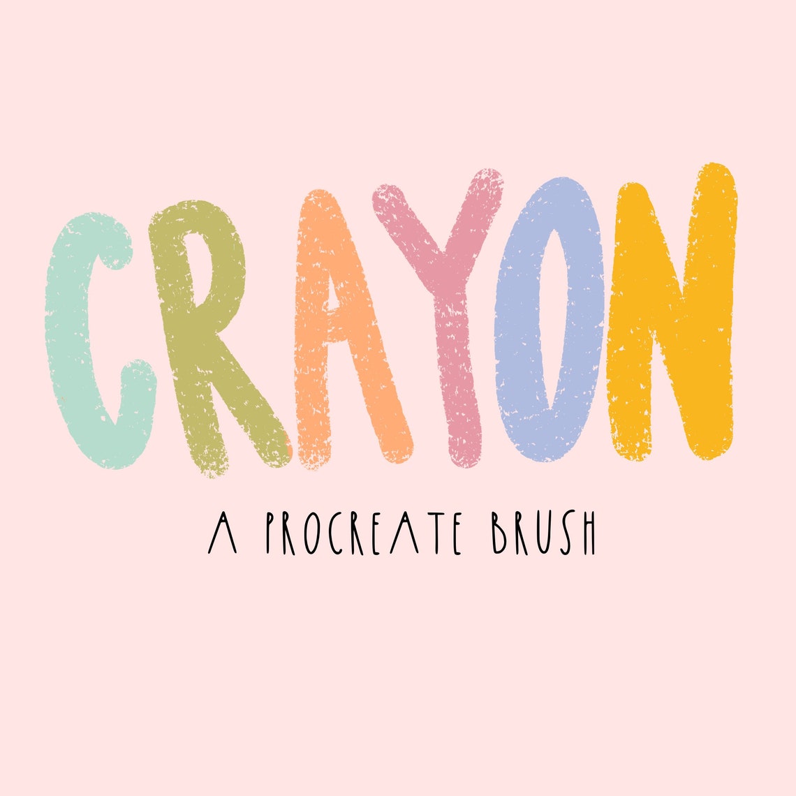 Crayon Texture Procreate Brush | Fun iPad Brush - Etsy
