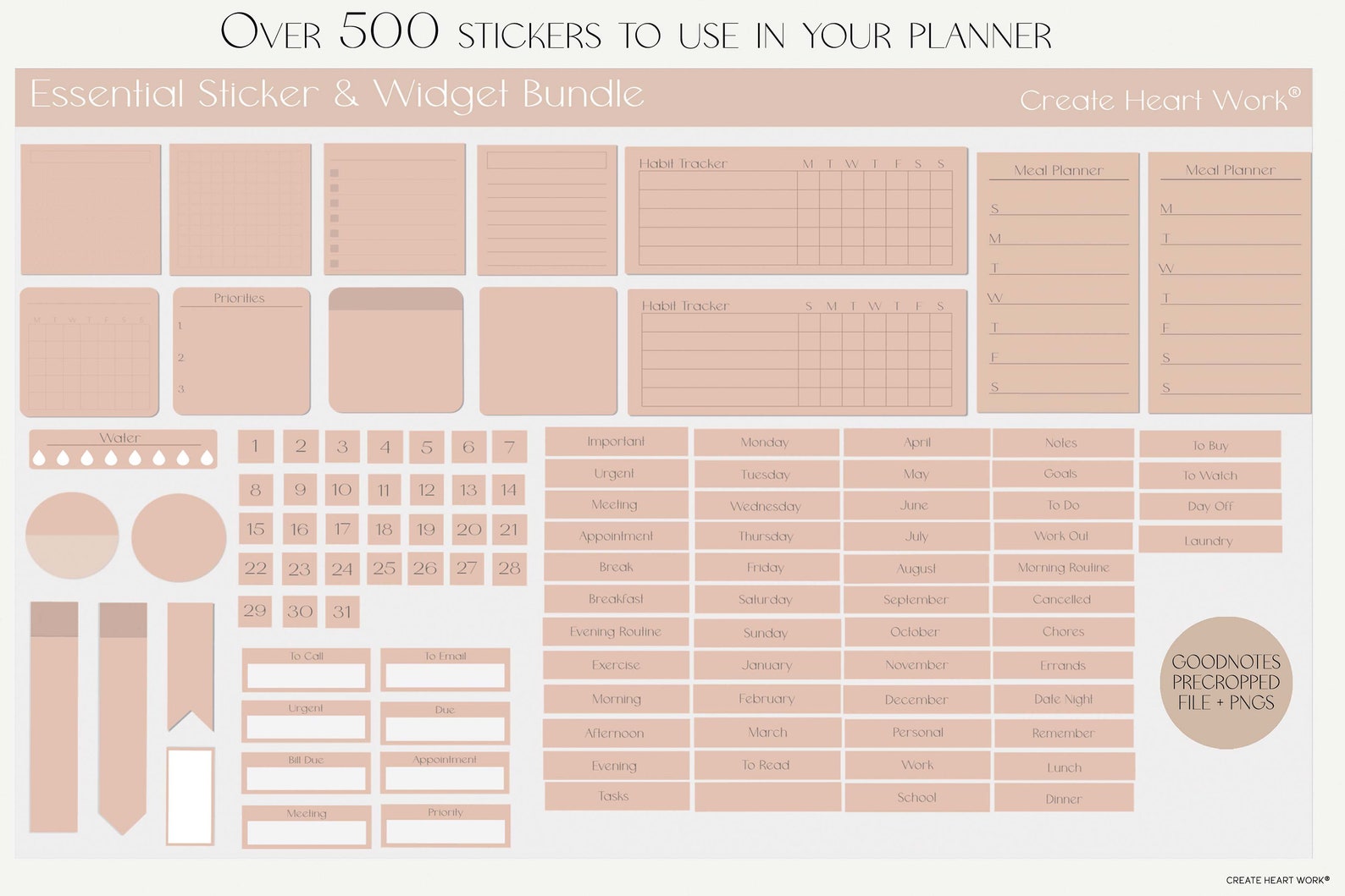 Essential Sticker Pack | Everyday Stickers for Digital Planning ...