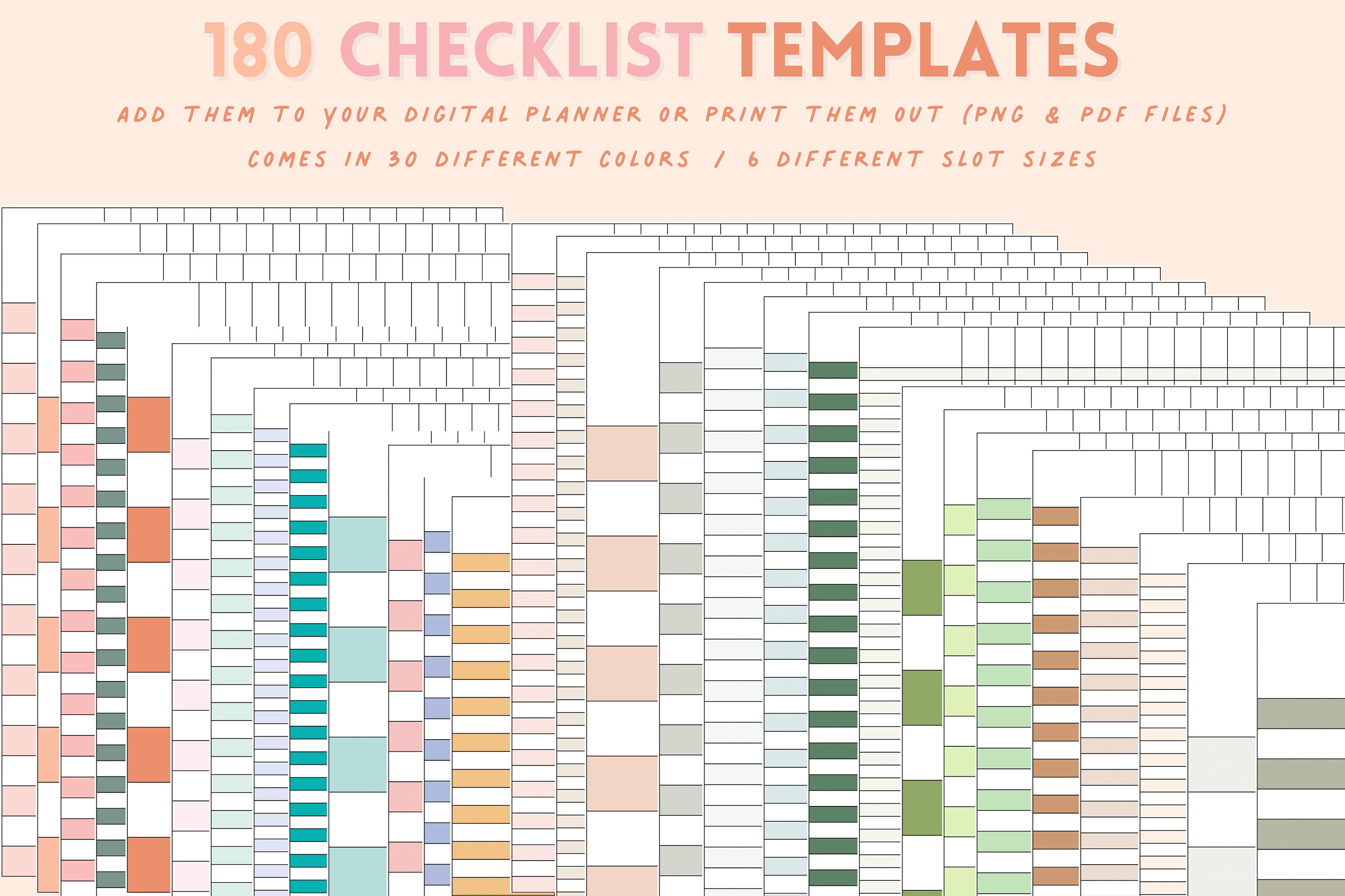 Checklist Inserts for Digital Planning Goodnotes 5 | Etsy