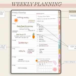 Undated Student Digital Planner Academic Planner Build - Etsy