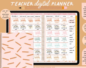 Digital Teacher Planner - Etsy